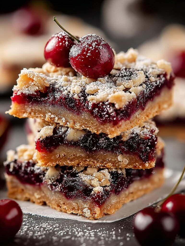 Delicious Christmas Cherry Bars with Sweet Almond Glaze – bakerslider